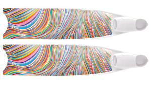 Leaderfins﻿ リーダーフィン SEMITRANSPARENT-FINS rainbow line
